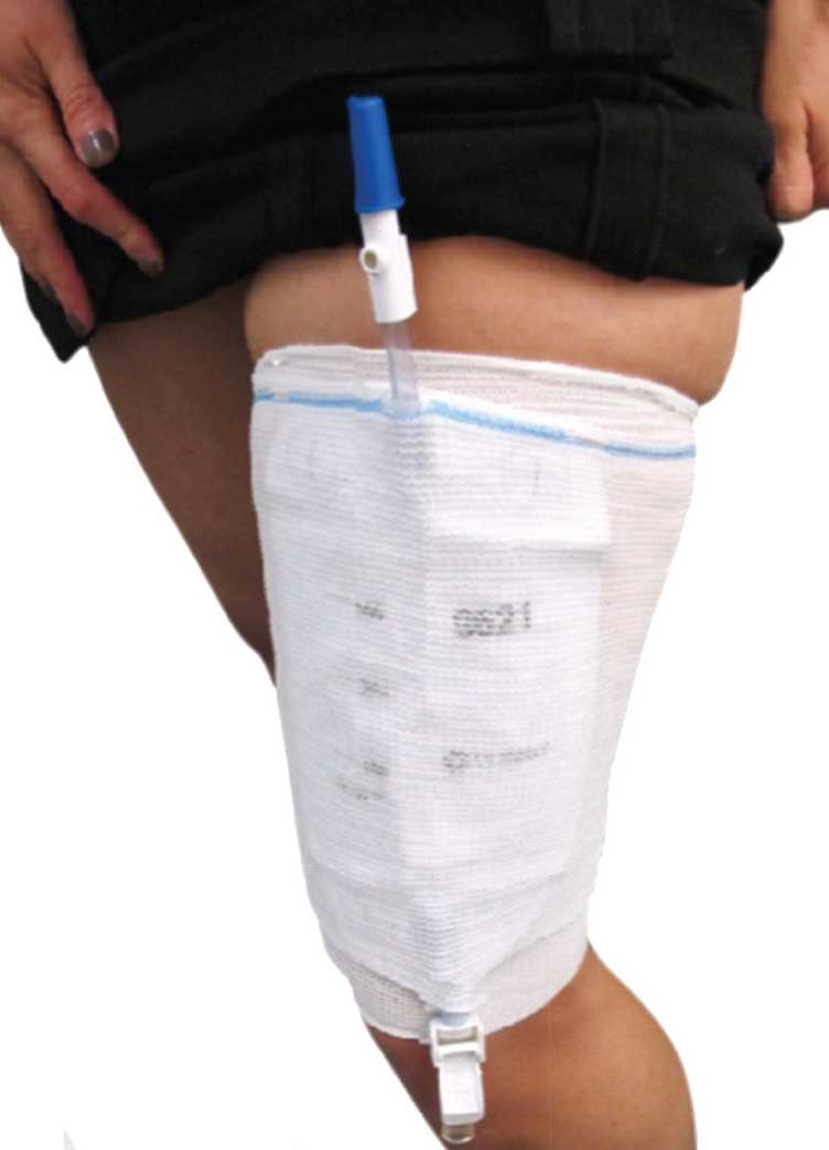 Leg Bag Holder For Foley Indwelling And Suprapubic Catheters As Well As Male External Catheters 